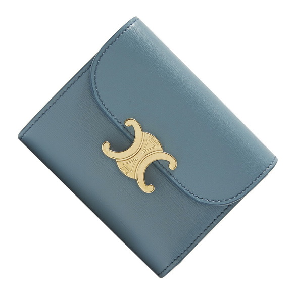 Celine | Bags | Celine Trifold Wallet With Coin Blue | Poshmark